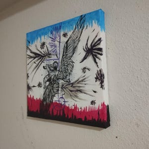 Fallen Angel: the Ethereal Paradox - Original Hand-painted Fine Art ...