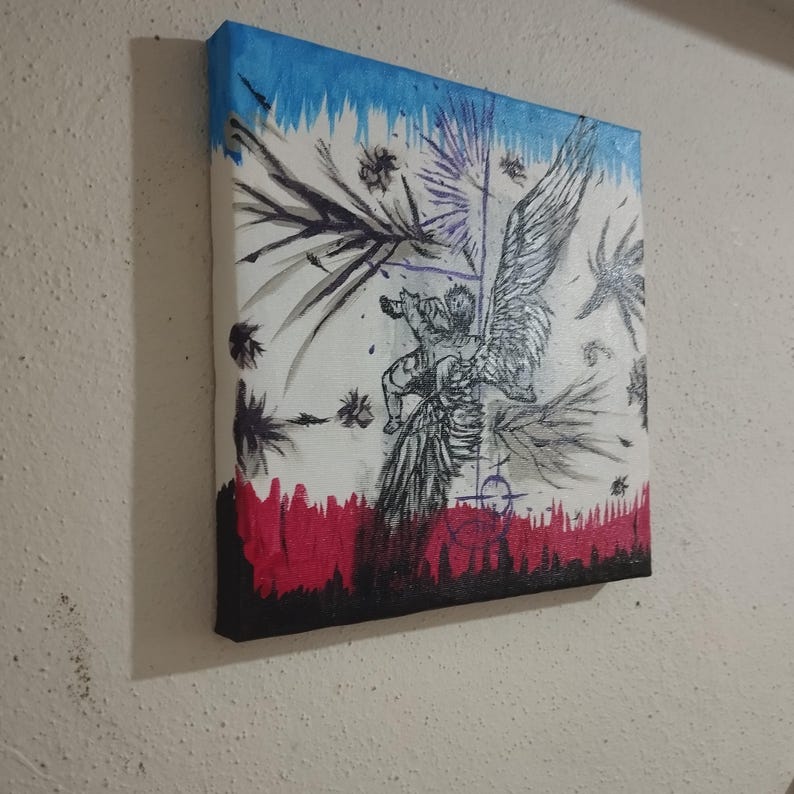 Fallen Angel: the Ethereal Paradox - Original Hand-painted Fine Art ...
