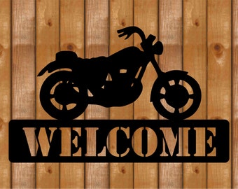 Motorcycle Welcome Sign - Etsy