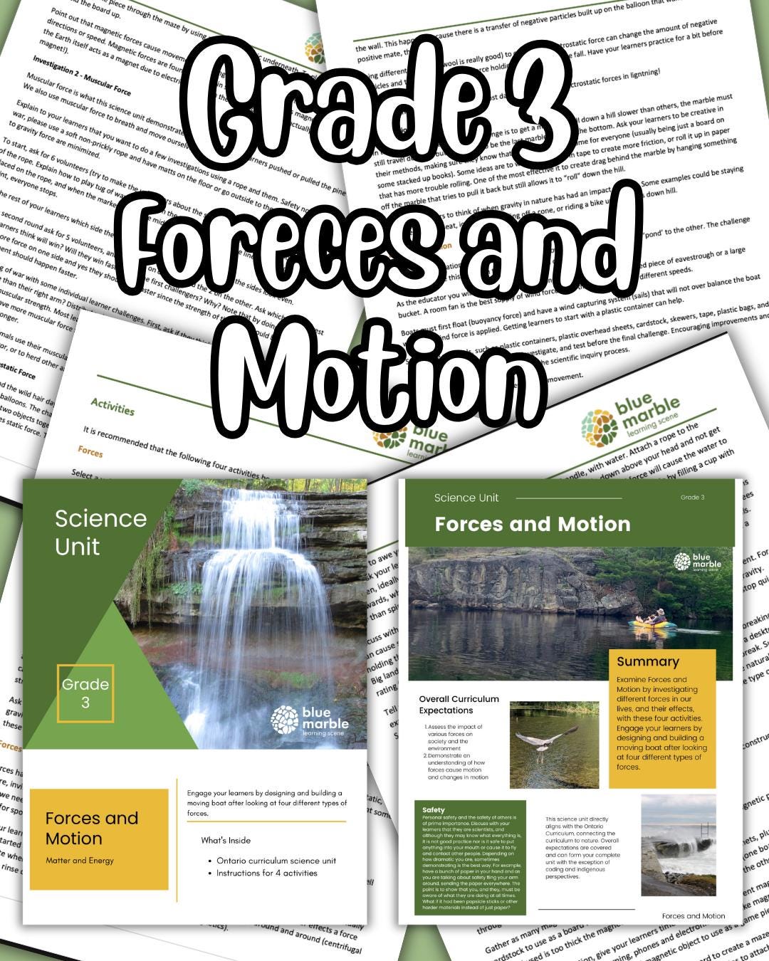 Ontario Grade 3 Science Unit Forces and Motion Instant PDF Download ...