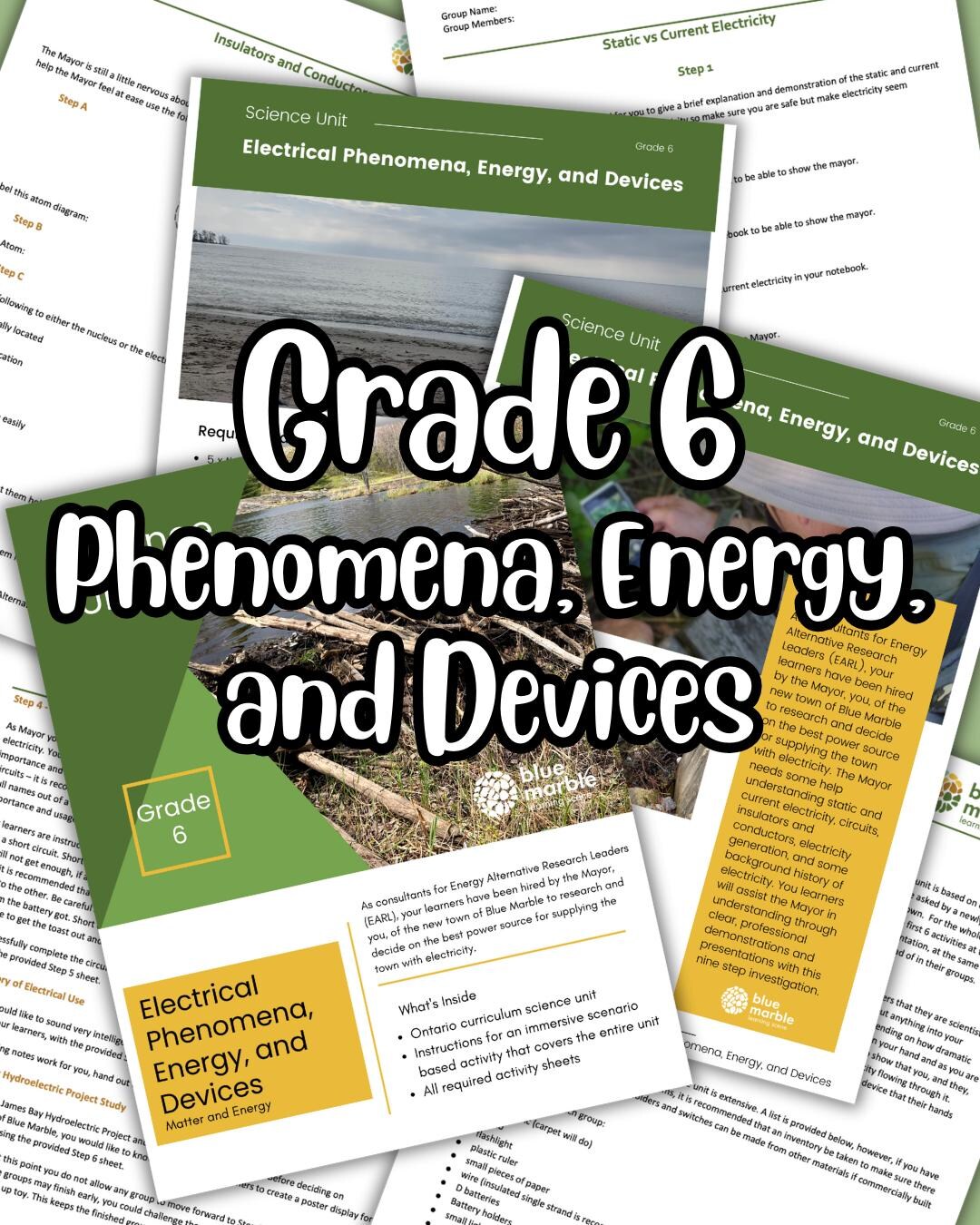 Ontario Grade 6 Science Unit Phenomena, Energy, and Devices Instant PDF ...