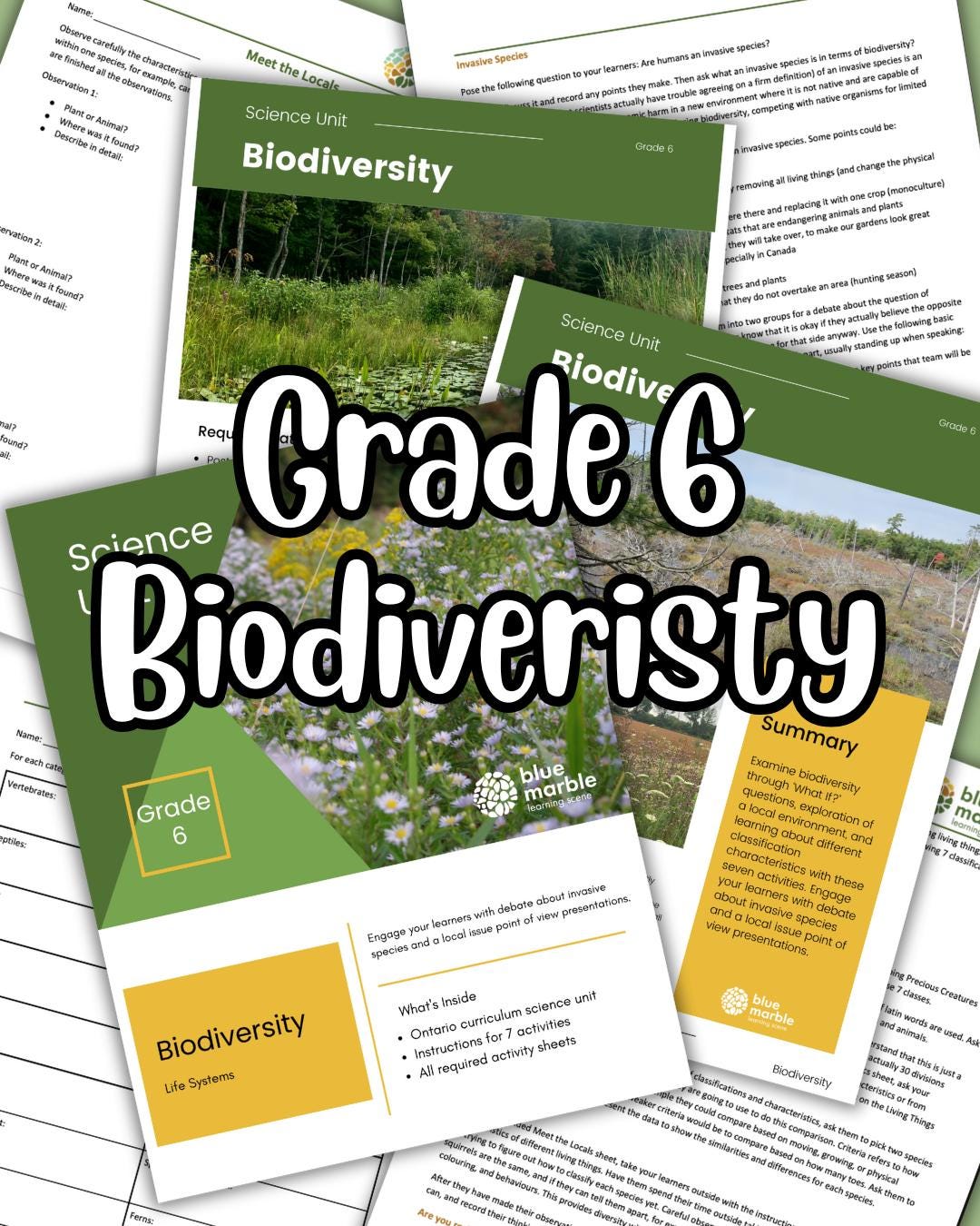 Ontario Grade 6 Science Unit Biodiversity Instant PDF Download ...