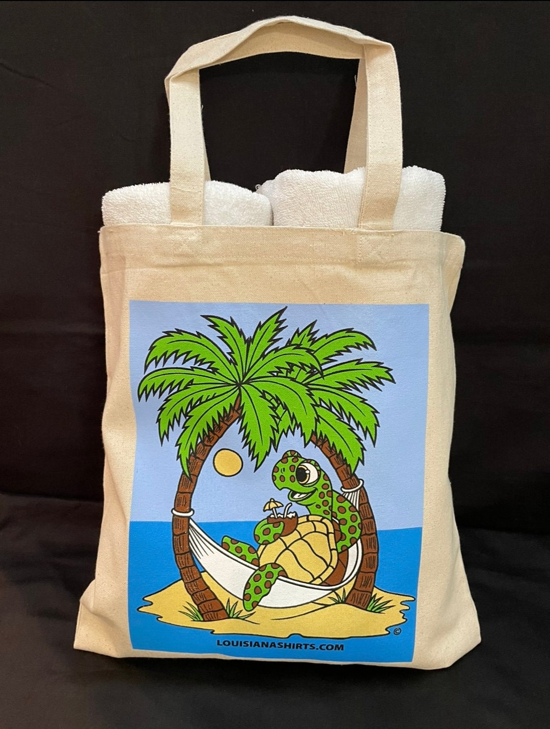 Turtle Tote Bag, Teacher Appreciation Gift Idea, Summer Beach Vacation ...