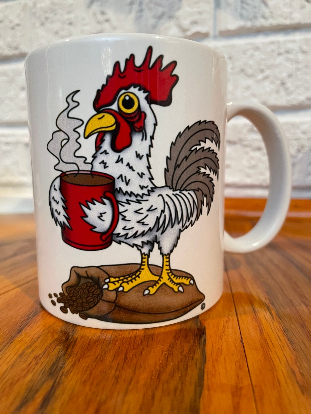 Happy Rooster Coffee Mug, Eleven Ounce - Etsy