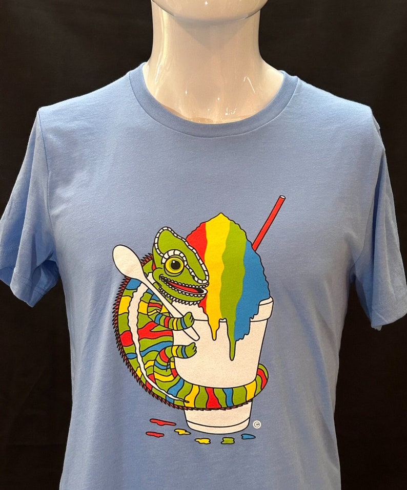 Snowball T-shirt, Colorful Chameleon Snow Cone Design Tee - Etsy