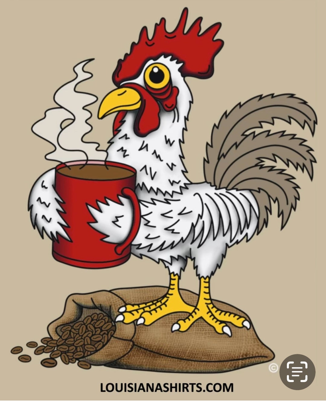 Coffee Rooster Magnet: Refrigerator Decor, FREE SHIPPING - Etsy