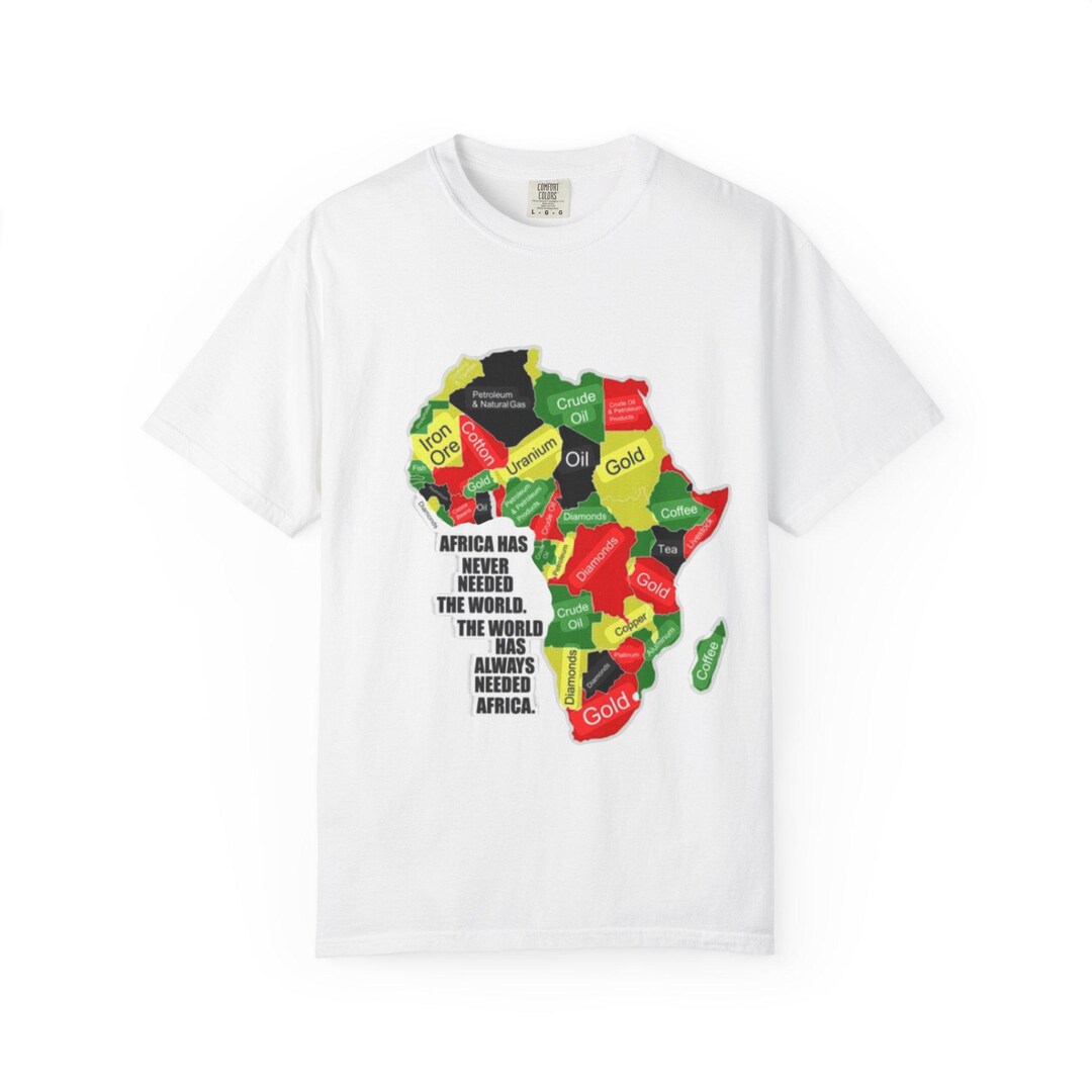 Africa Map Rasta Colors With Resources Quote T-shirt - Etsy