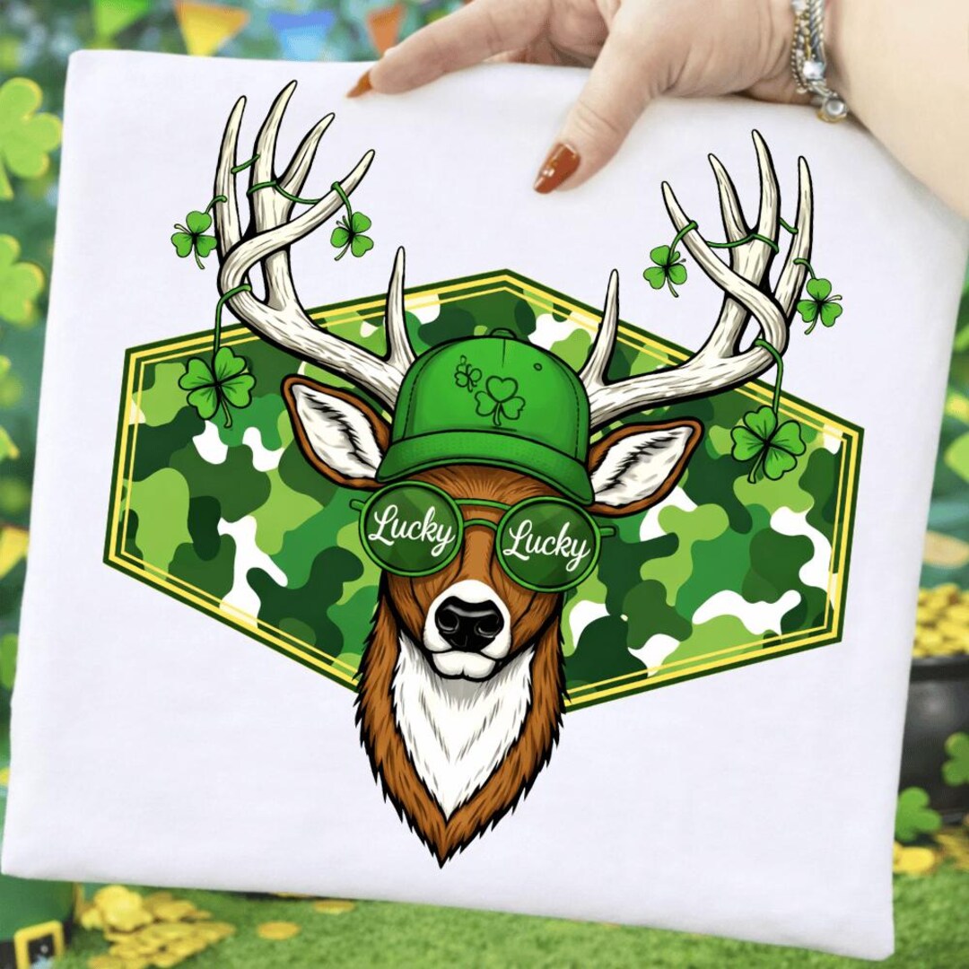 Lucky Deer St Patrick's Day PNG Bundle, St. Patrick’s Day Buck PNG ...
