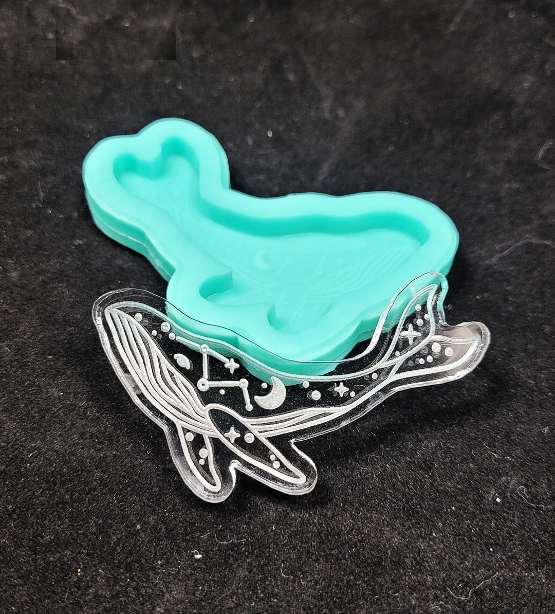 Shiny Constellation HUMPBACK WHALE Etched Silicone Mold - 2.5, 3, 3.5 ...