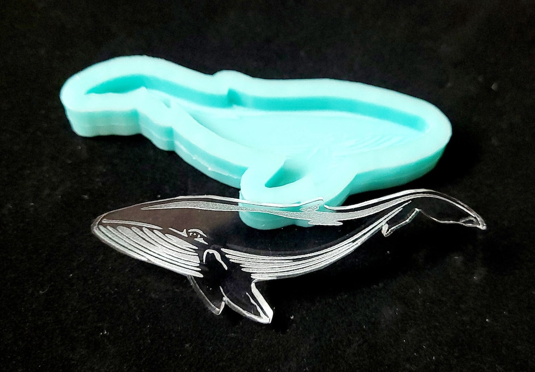 HUMPBACK WHALE Etched Silicone Mold - 4 Sizes - Glossy Shiny Finish ...