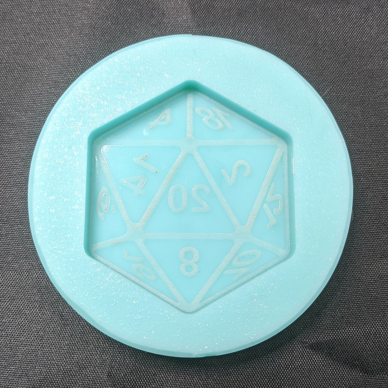 D20 Flat Etched Silicone Mold 7 Sizes Clear Option Resin - Etsy