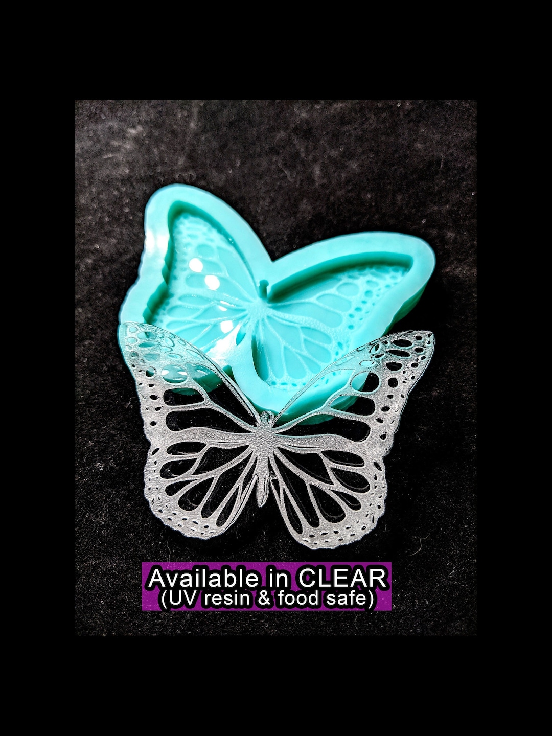 MONARCH BUTTERFLY Etched Silicone Mold - 6 Sizes Clear Option - Resin ...