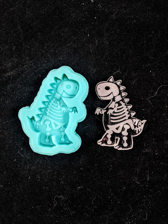 Shiny TYRANNOSAURUS REX Skeleton DINOSAUR Etched Silicone Mold - Etsy