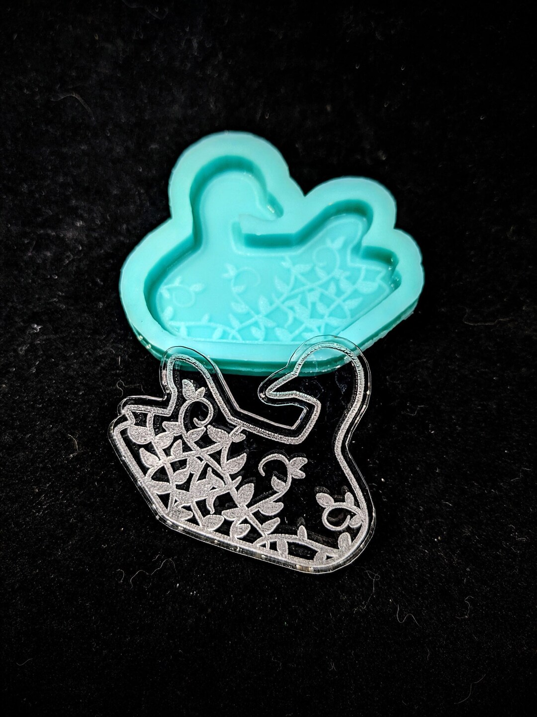 Shiny VINE DUCK Filigree Etched Silicone Mold 3 Sizes 2, 2.5, 3 Inch ...
