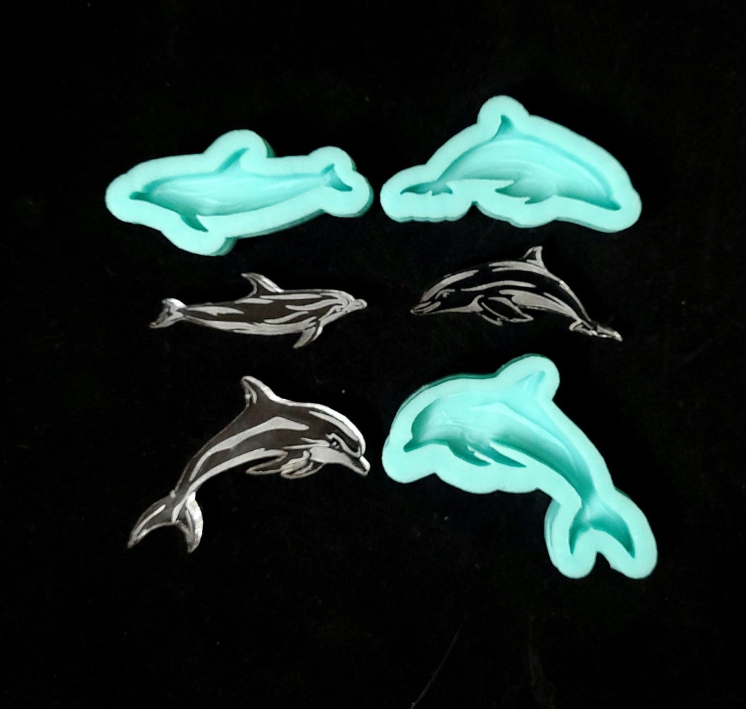 BOTTLENOSE DOLPHIN Etched Silicone Mold - 3 Designs 4 Sizes - Glossy ...