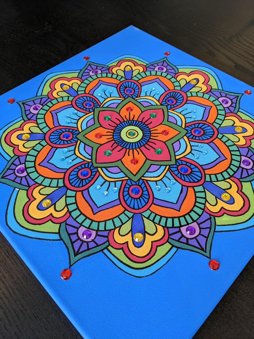 Hand-painted Acrylic Art - Mandela Art - Etsy