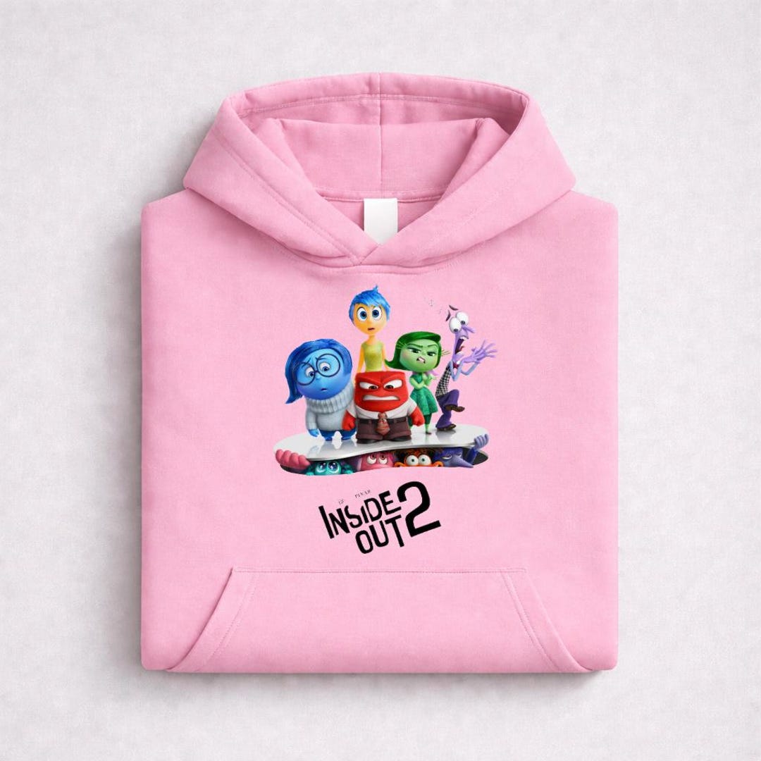 Inside Out 2 Hoodie, Pixar Characters Joy Sadness Anger Fear Disgust ...