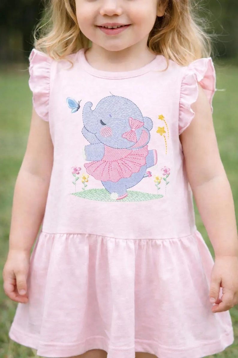 Baby Elephant Embroidery Designs – Nursery Machine Patterns (digital ...