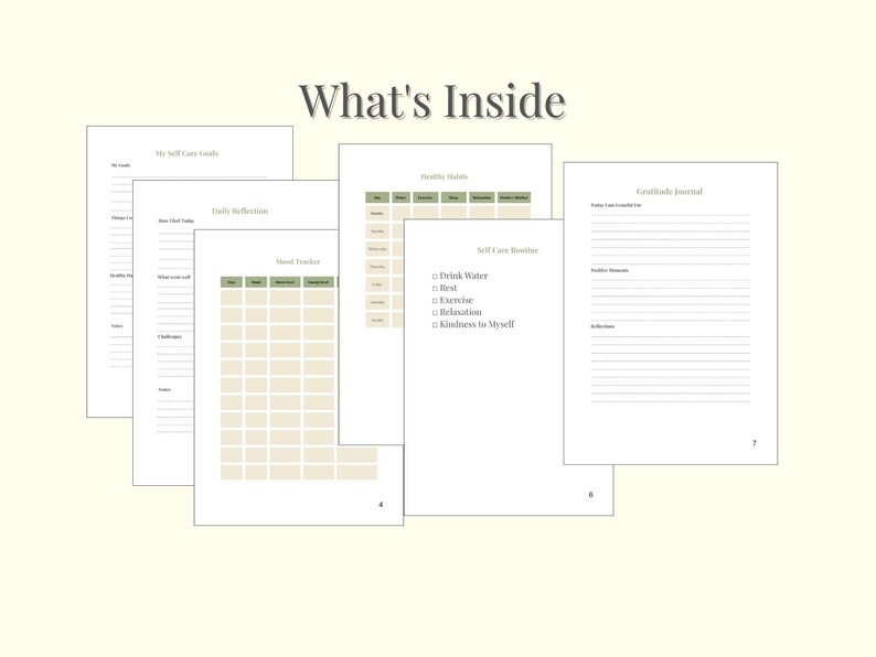 Self Love Journal Printable | Gratitude, Wellness, Self-care Planner ...