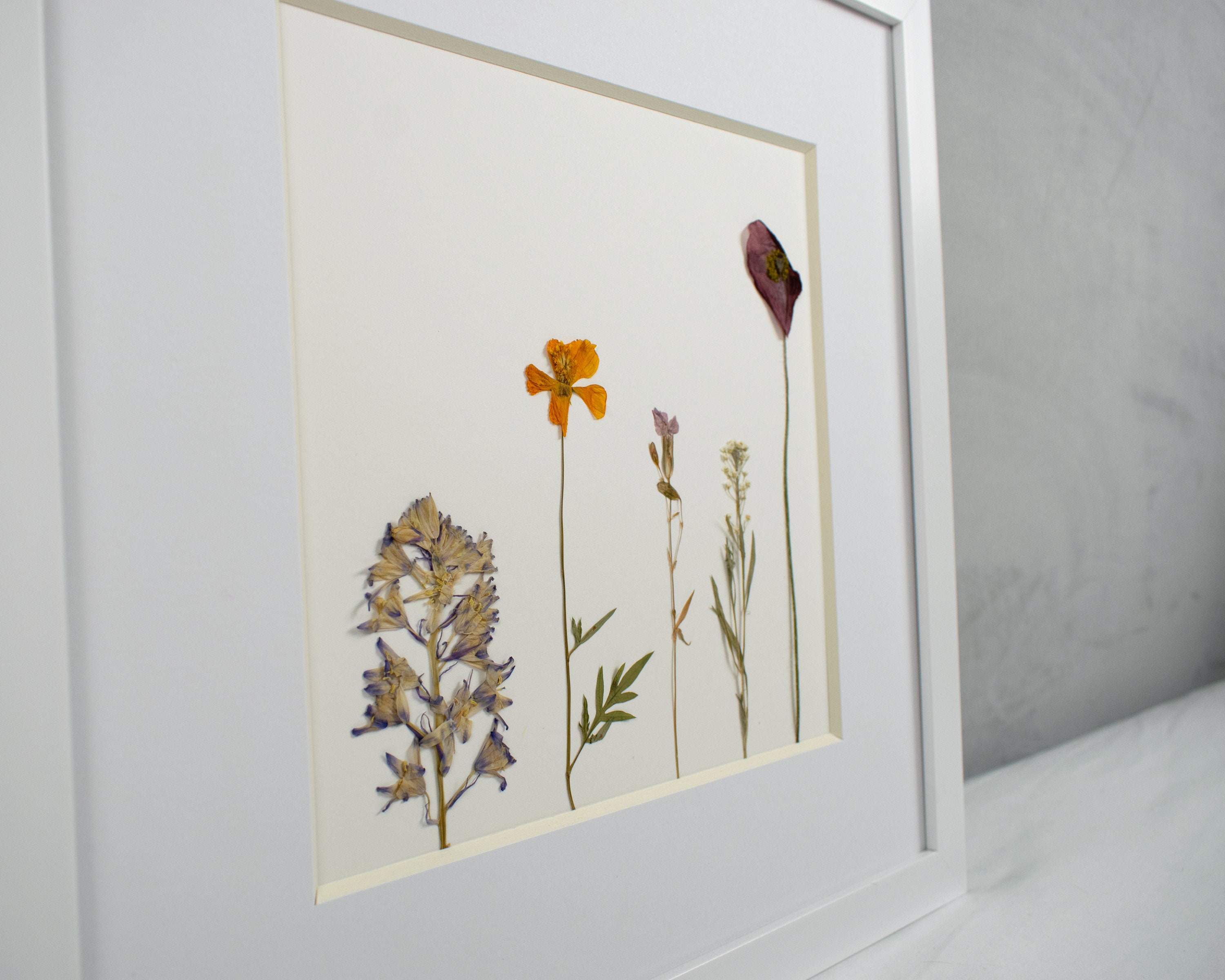Dried Flowers #5, Framed, White - Etsy