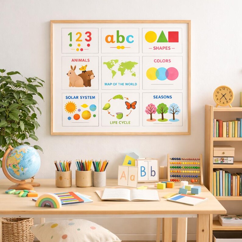 Montessori Educational Posters, Learning Poster Kids, Educational Print ...