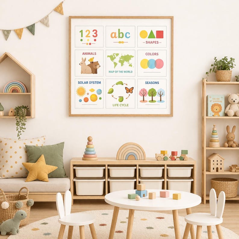 Montessori Educational Posters, Learning Poster Kids, Educational Print ...