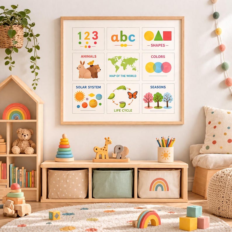 Montessori Educational Posters, Learning Poster Kids, Educational Print ...