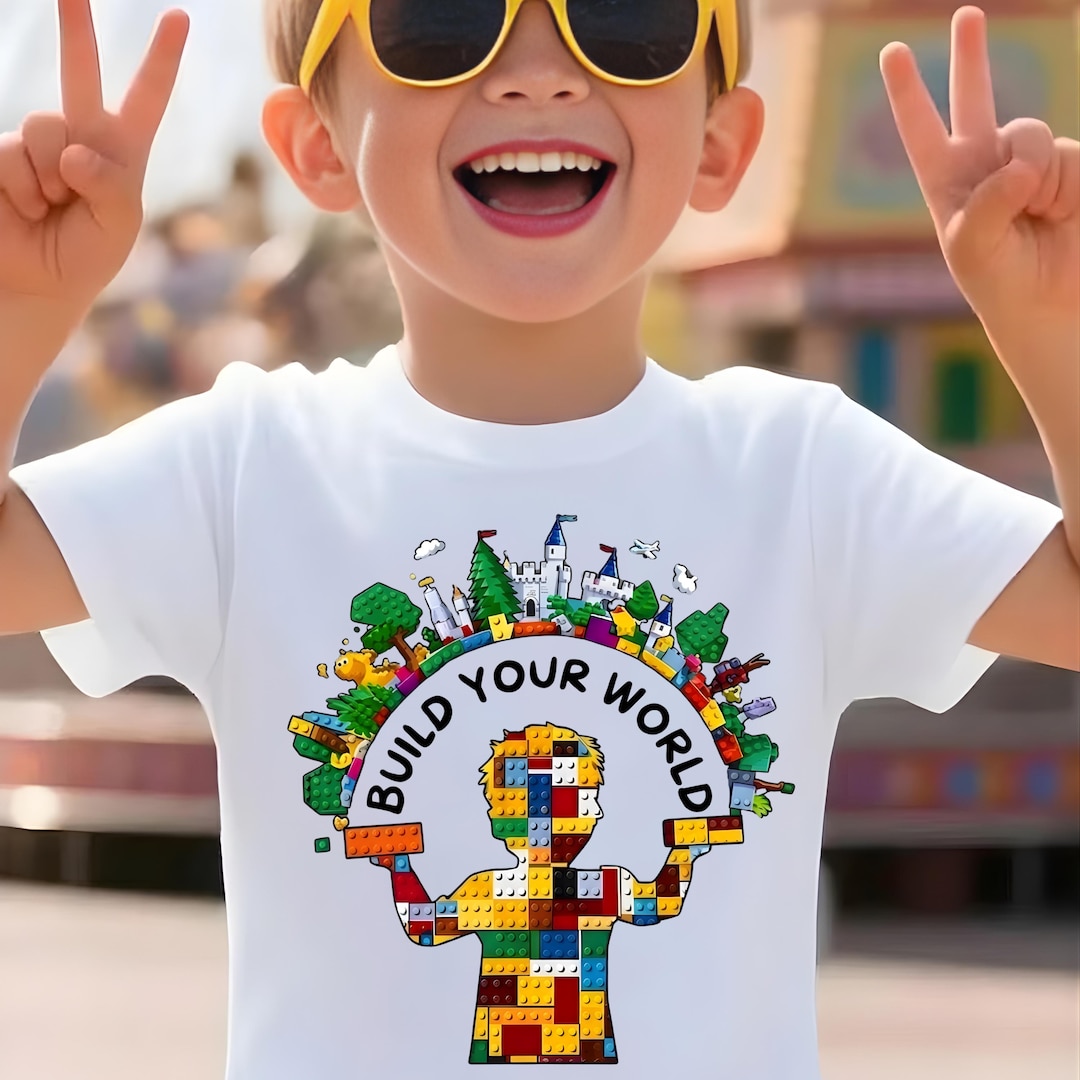 Build Your World Kids Shirt, Building Blocks Kids T-shirt, Creative ...