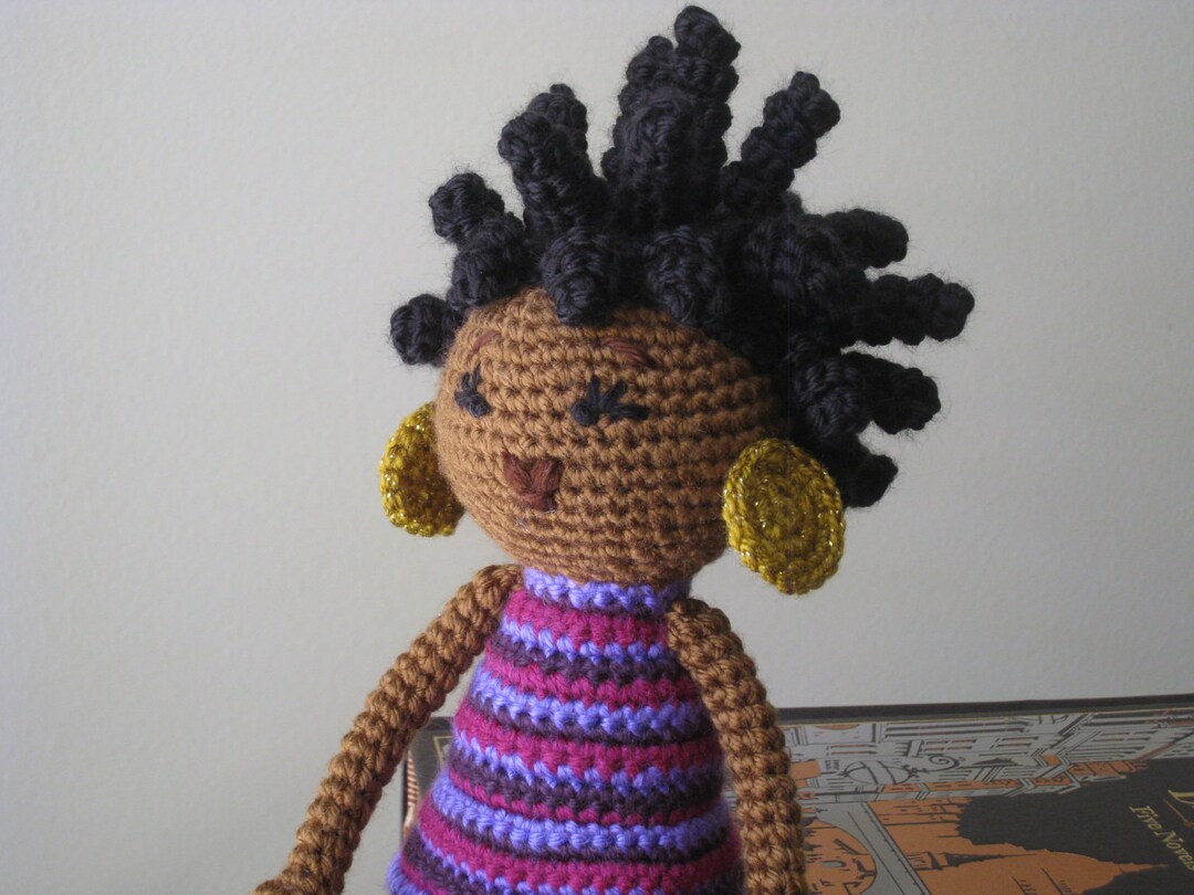 African Princess Doll CROCHET PATTERN Natural African Hairstyles Black ...