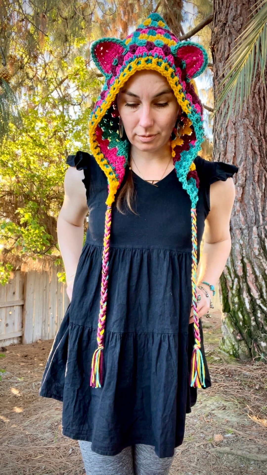Fairy Beary Hood Festival Hood Festival Fashion Hippie Fae Hood Rainbow ...
