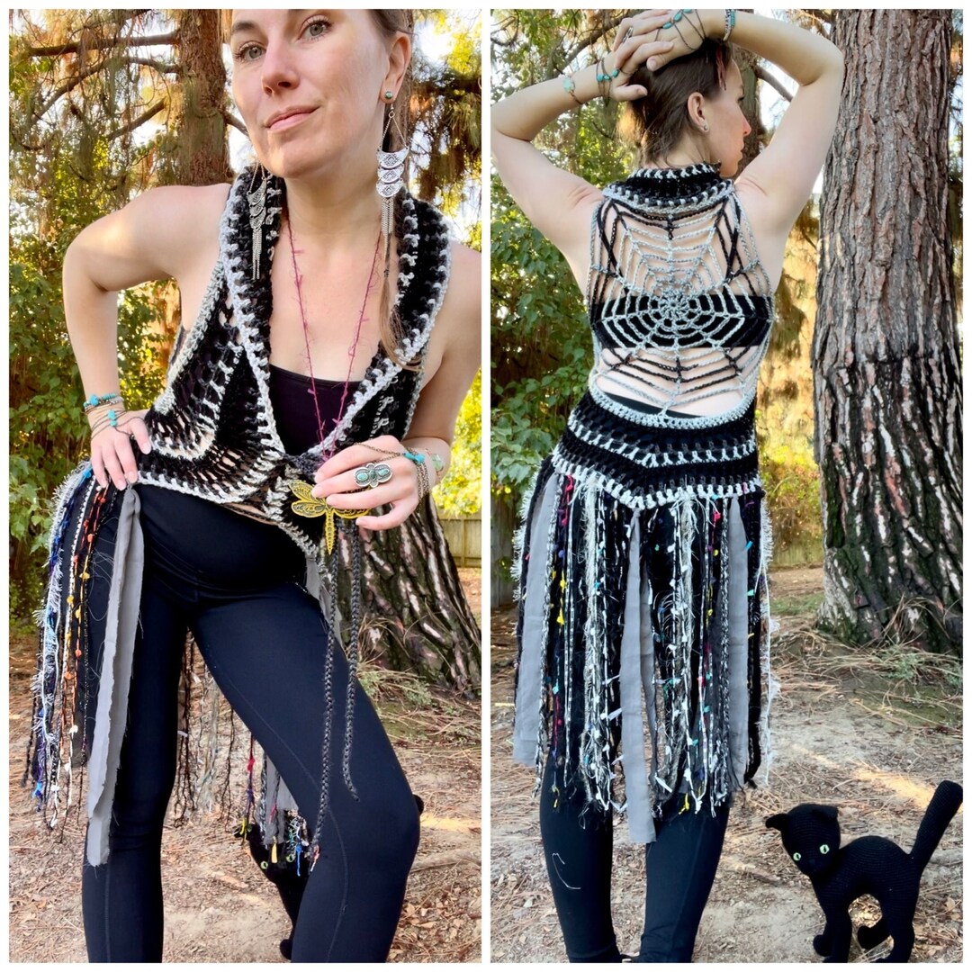 Spiderweb Fae Vest -MADE TO ORDER -free Domestic Shipping, Halloween ...