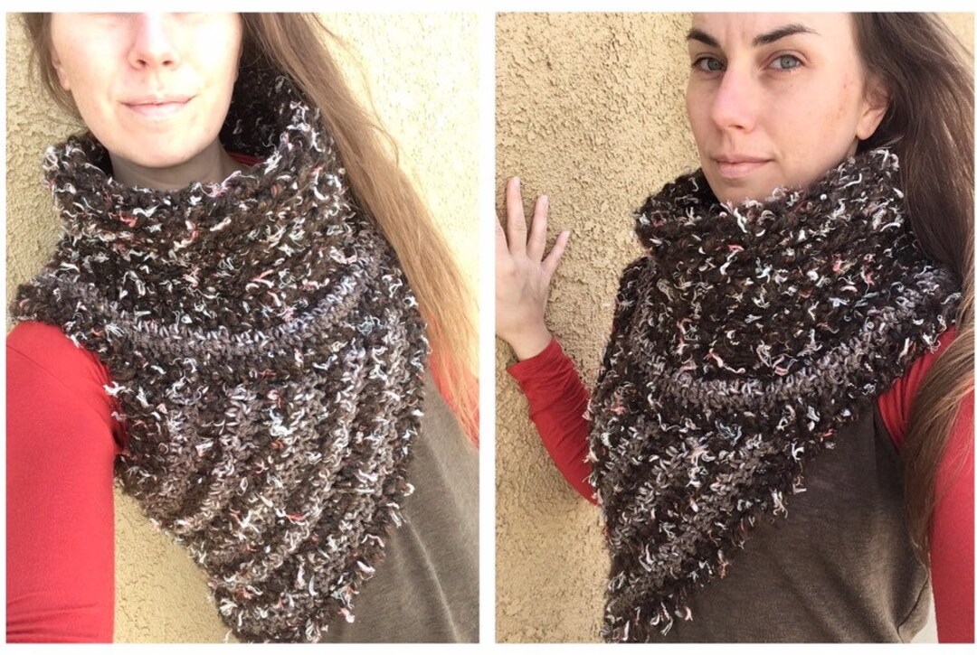 Asymmetrical Cowl Rustic Fashion Cowl Hippie Fashion Natural Winter ...