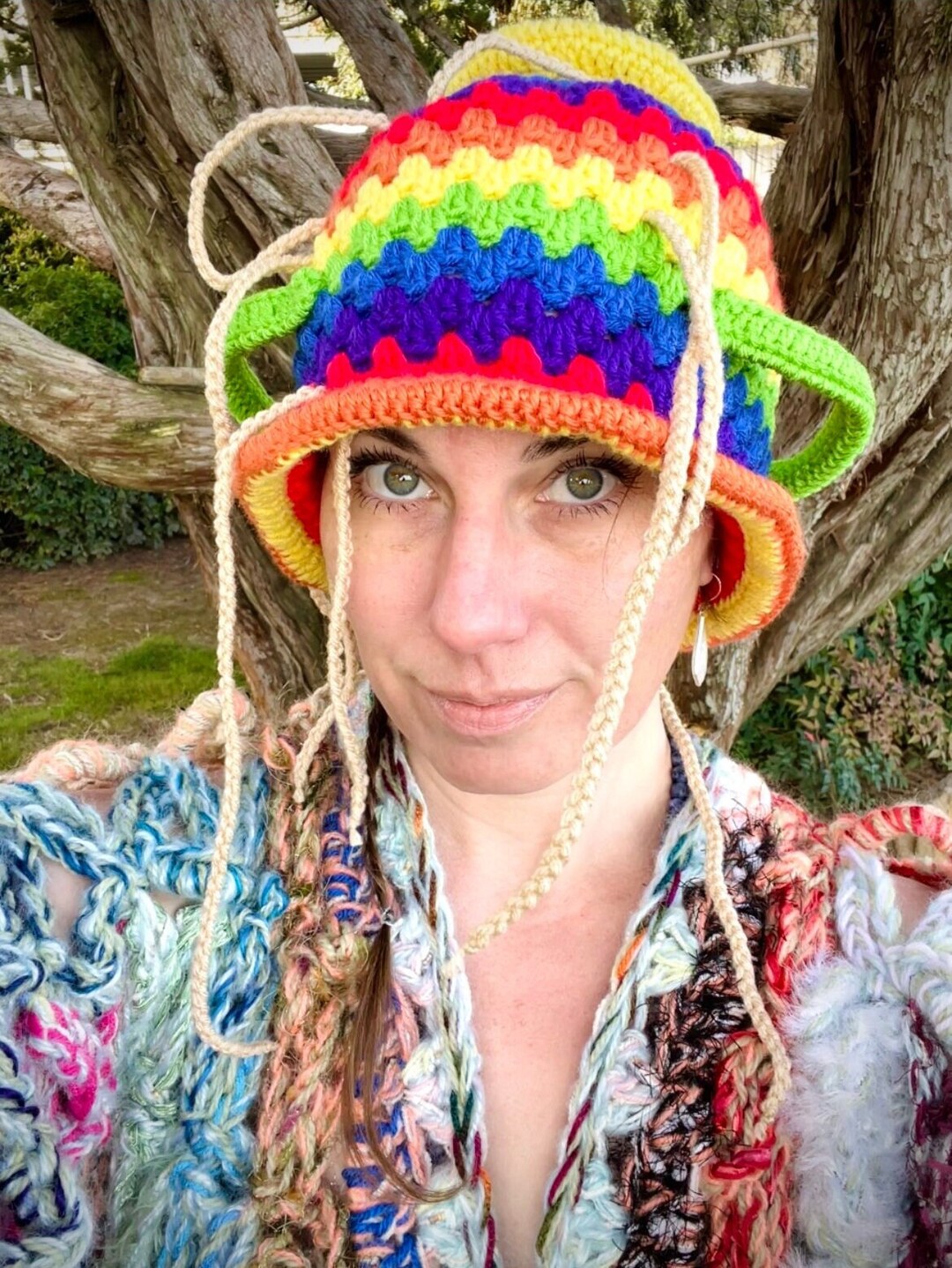 Colander Hat Rainbow Pride Flag Fsm Pride Flying Spaghetti Monster Hat ...
