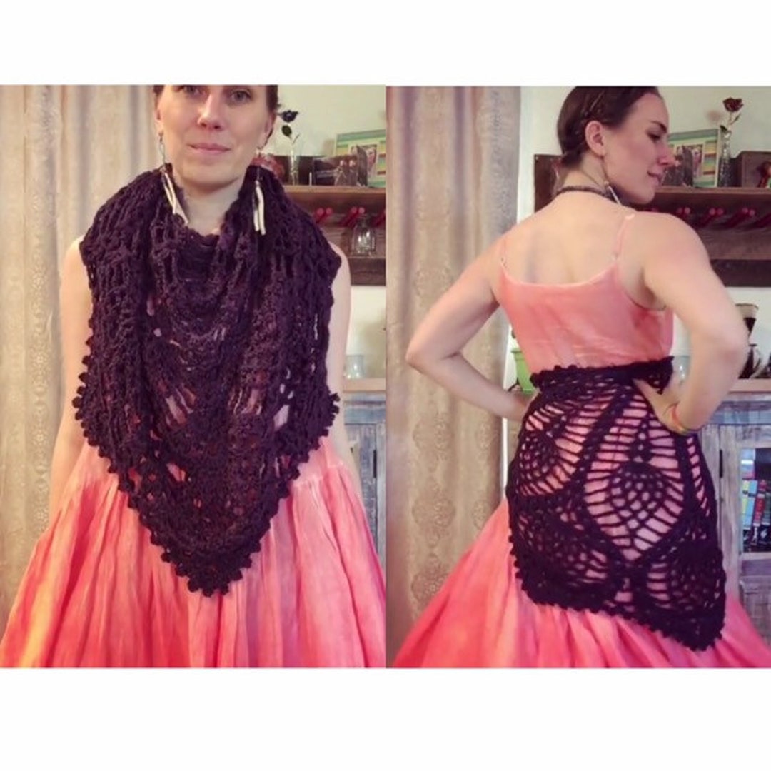 Plum Shawl -MADE TO ORDER -free Domestic Shipping, Purple Eggplant ...