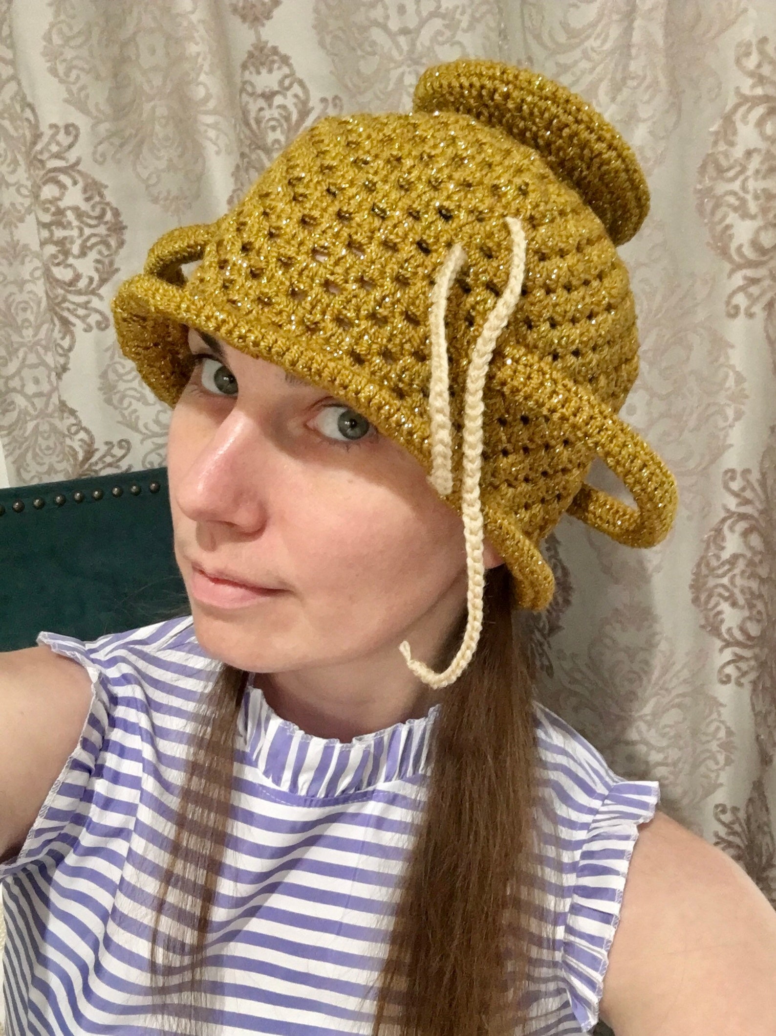 Non-metallic Colander Hat With Noodle MADE to ORDER free - Etsy