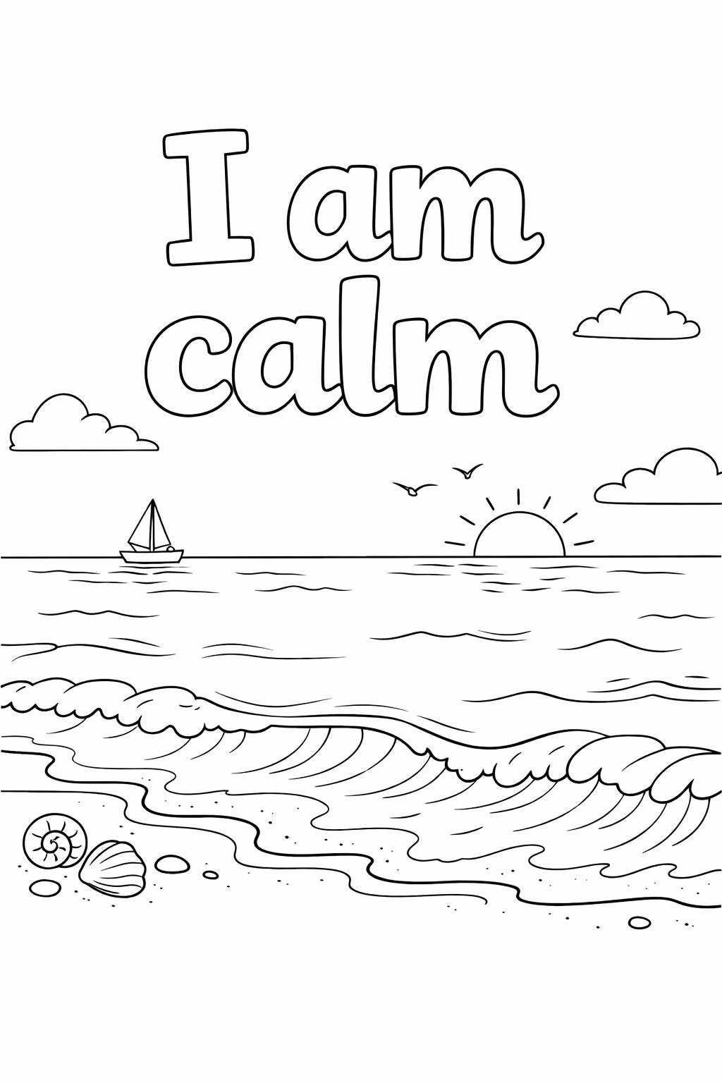 Anxiety Relief Coloring Pages, Mindfulness Affirmations (printable PDF ...