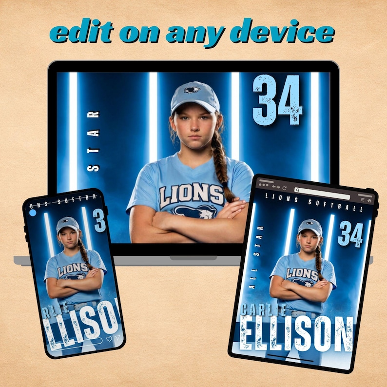 Custom Youth Softball Banner Template, Personalized Sports Poster ...