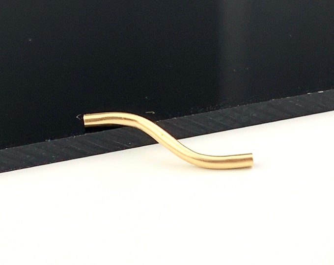 2mm Thick 14K Gold Filled Curved Tubes, Noodle Tubes, Semi Circle ...