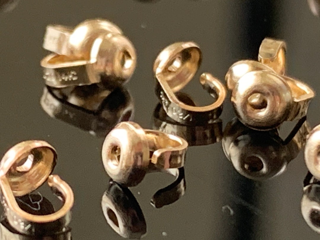20 Plain Bead Tips 0.038 Hole 14k Gold Filled Made in USA, Half Shell ...