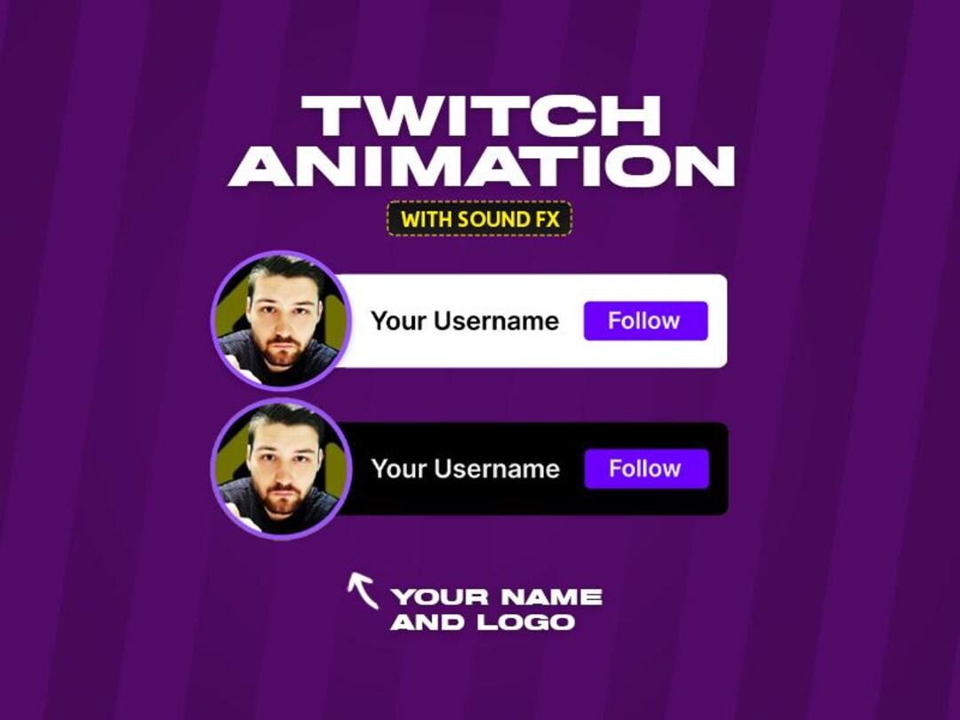 Personalized Animated Twitch Follow Popup With Sound Effects - Etsy