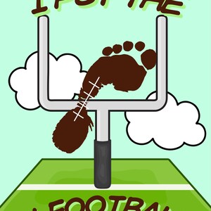 Super Bowl Footprint Art | Kids Football Keepsake (PDF Download) - Etsy