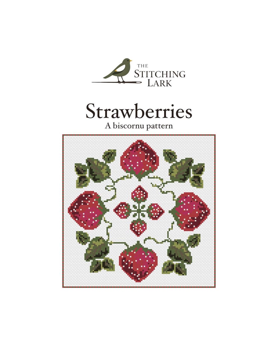 Strawberries, a Biscornu Pattern - Etsy UK