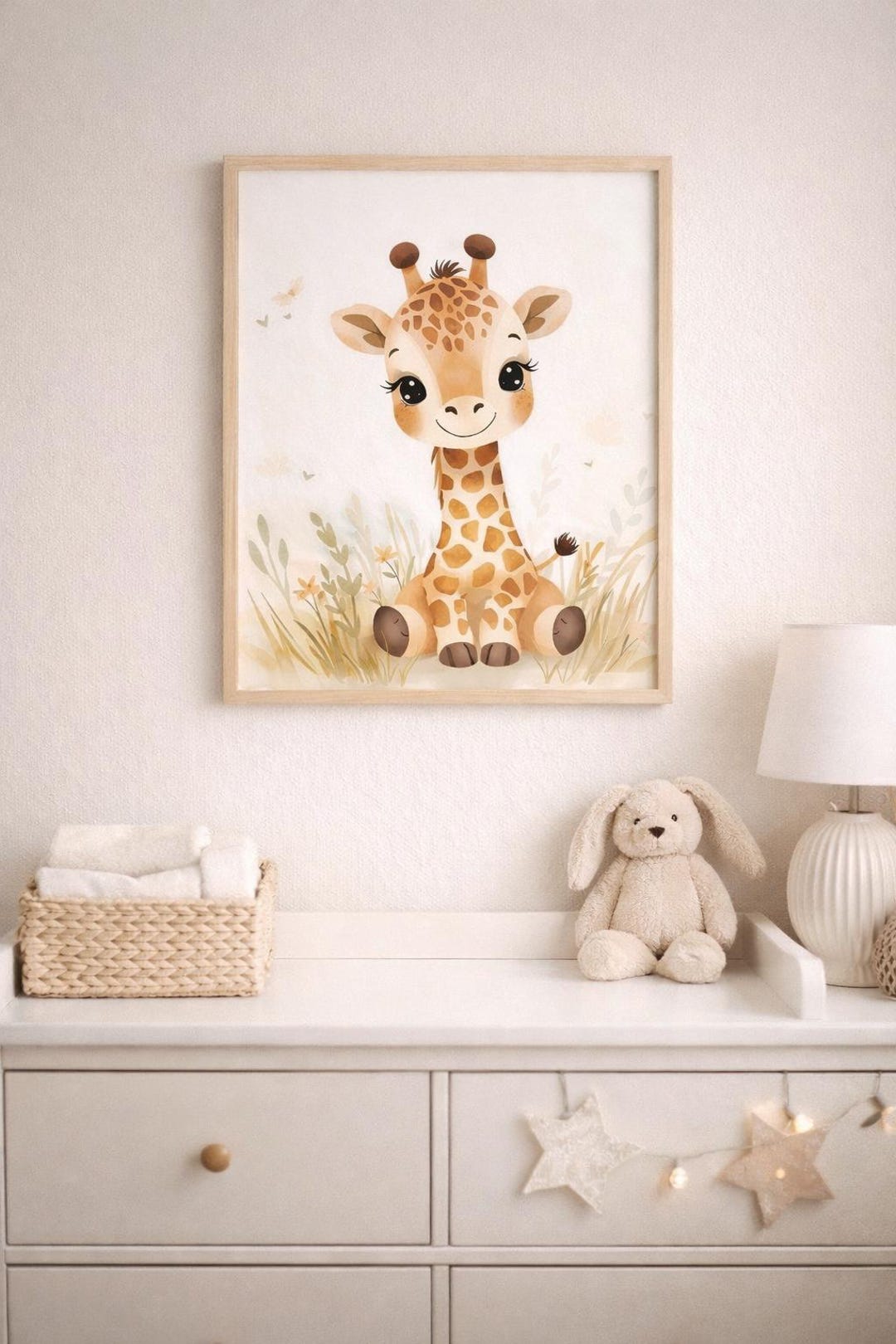 Cute Baby Giraffe Matte Vertical Poster | Nursery Wall Art, Safari ...
