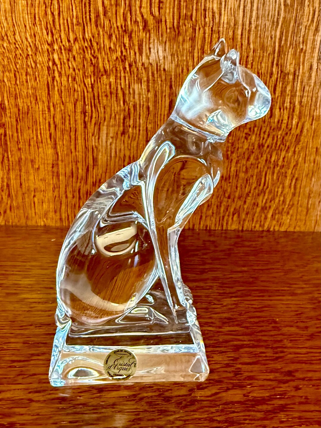 Waterford Crystal Cat Figurine - Etsy