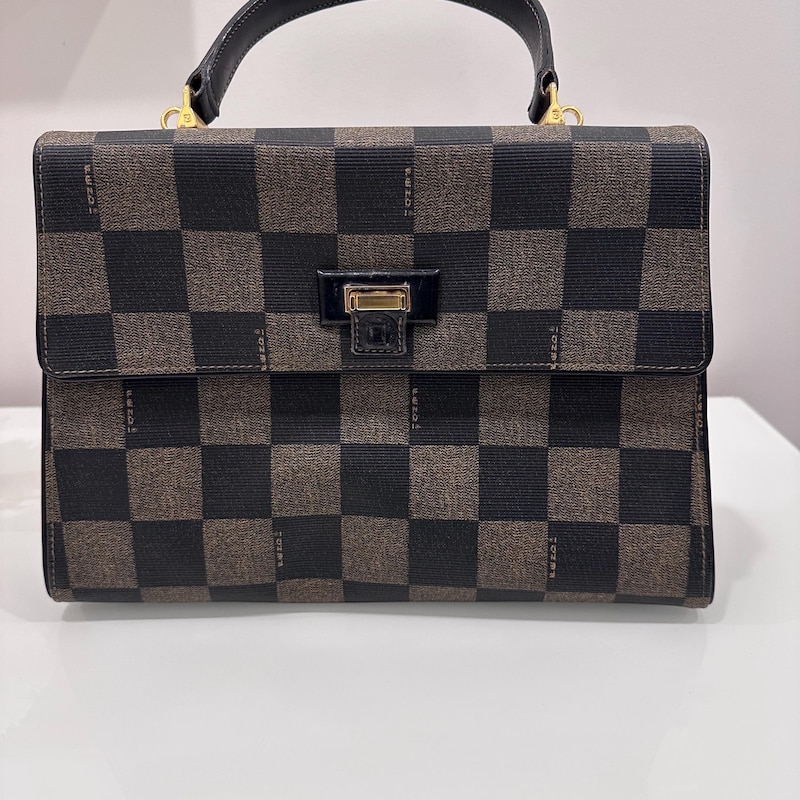 Vintage Fendi Zucca Handbag - Etsy