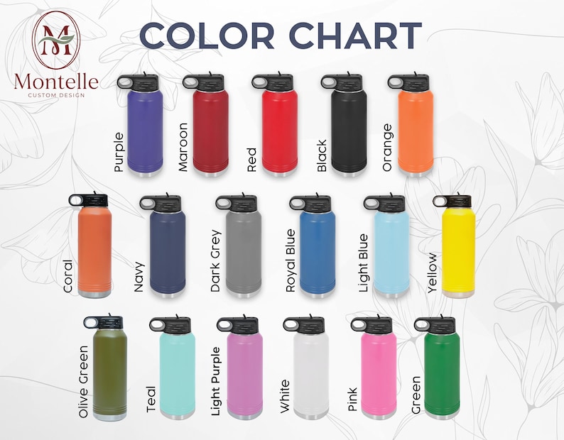 Custom Logo Water Bottle, Personalized Engraved Water Bottle, Employee ...