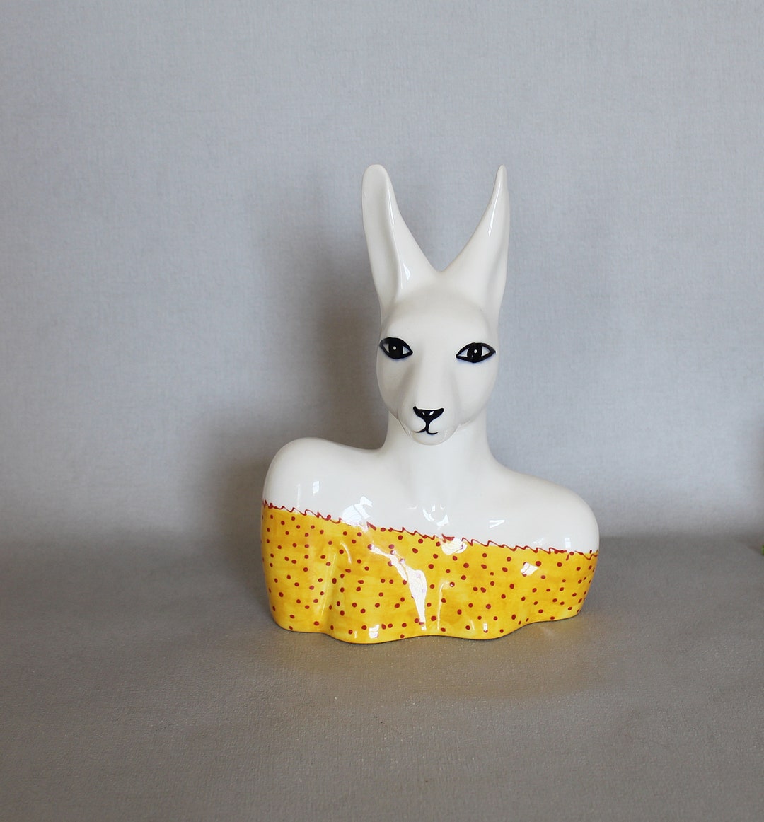 Zoomorphic Woman Kangaroo Sculpture Bust. Freya Povey - Etsy