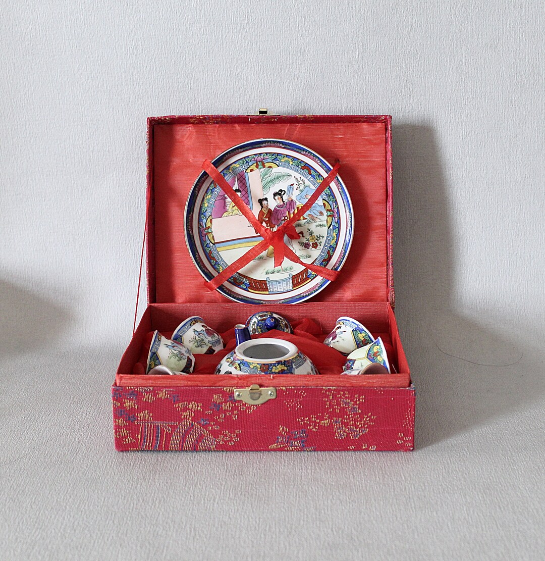 Miniature Chinese Tea Set, Porcelain, Original Presentation Box - Etsy