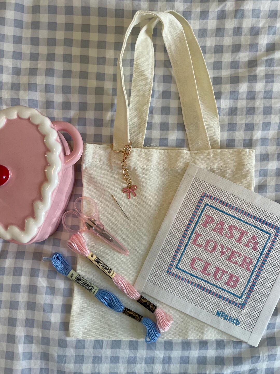 Pasta Lover Clube Beginner Hand Painted Needlepoint Canvas Kit - Etsy