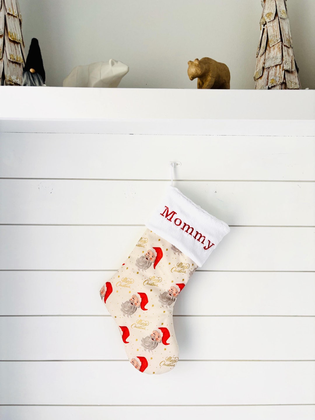 Rifle Paper Company Christmas Stocking, Deck the Halls, Santa, Cookies ...